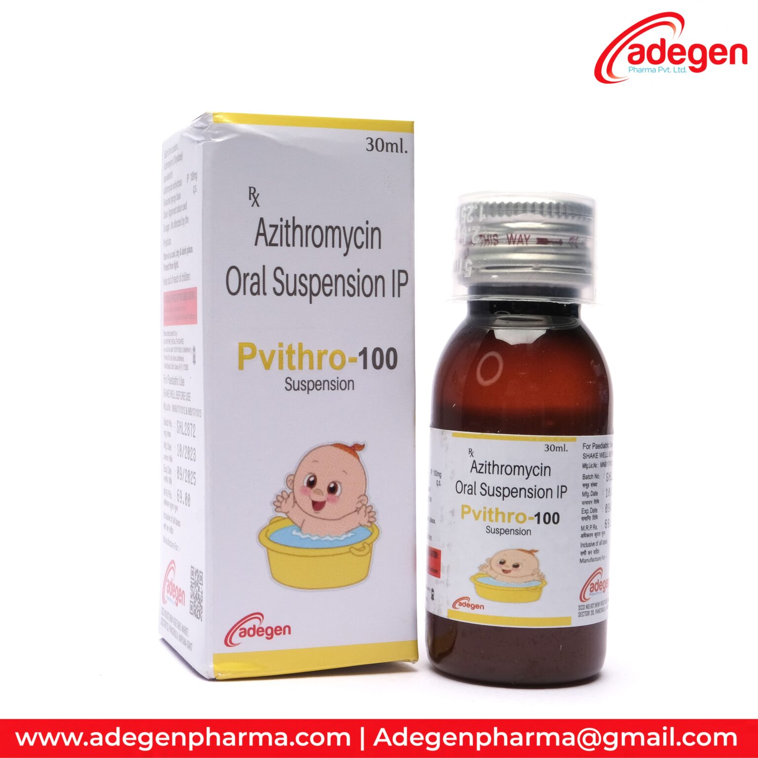 AZITHROMYCIN 100 MG SUSPENSION